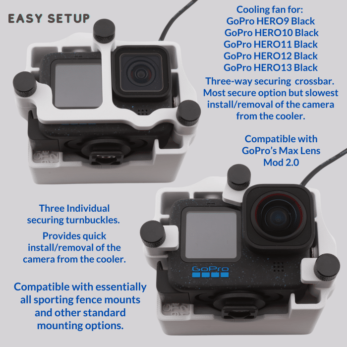 CAMCooLER 9Thirteen - Cooler for GoPro HERO9, HERO10, HERO11, HERO12 ...