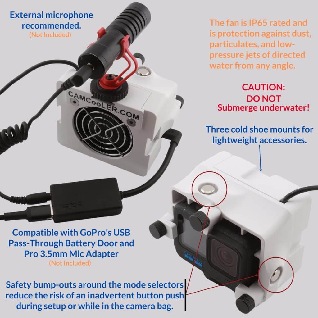 CAMCooLER 9Ten11&12 - a GoPro Cooler for HERO9, HERO10, HERO11, HERO12 ...
