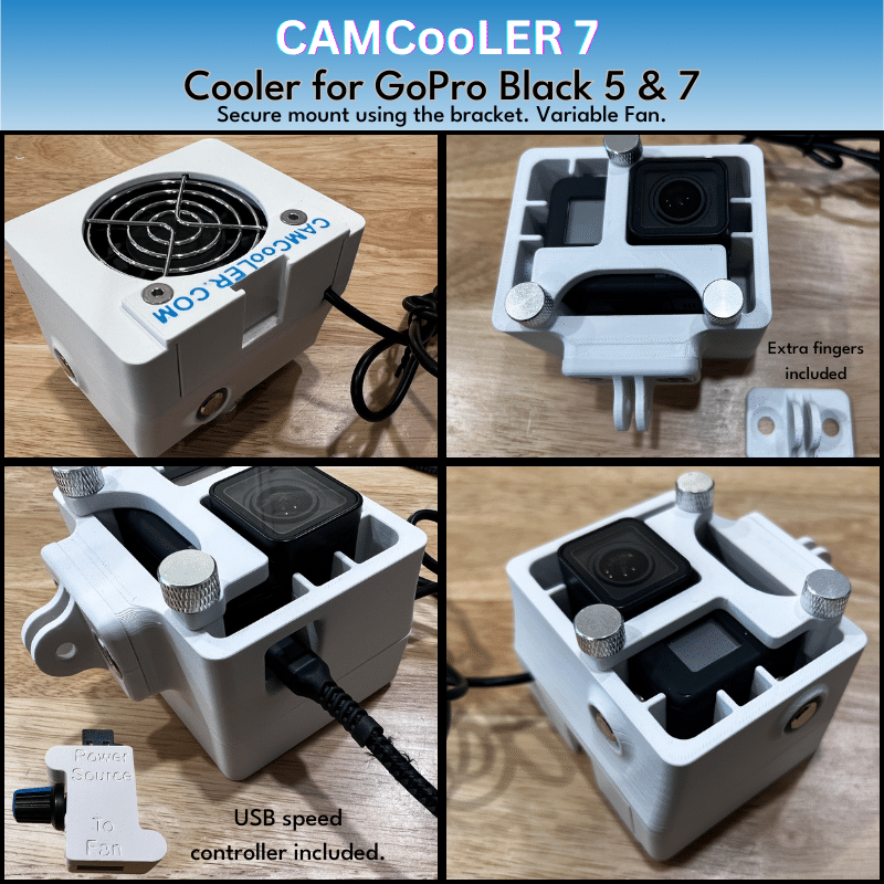 CAMCooLER 7 - a GoPro Cooler for HERO Black 5 & 7 - camcooler.com